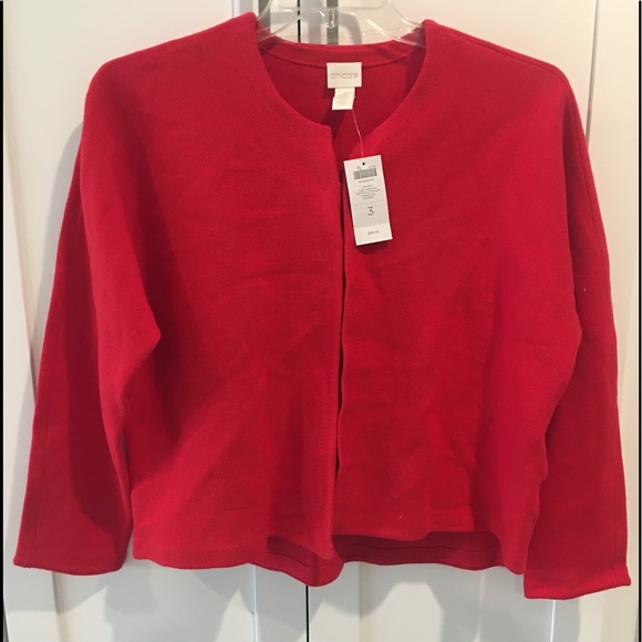 Chico's | Sweaters | Chicos Red Cropped Cardigan | Poshmark